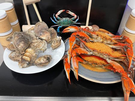 [STEAMED]- Half Bushel Steamed Maryland Hard shell Blue Crabs. Includes ...